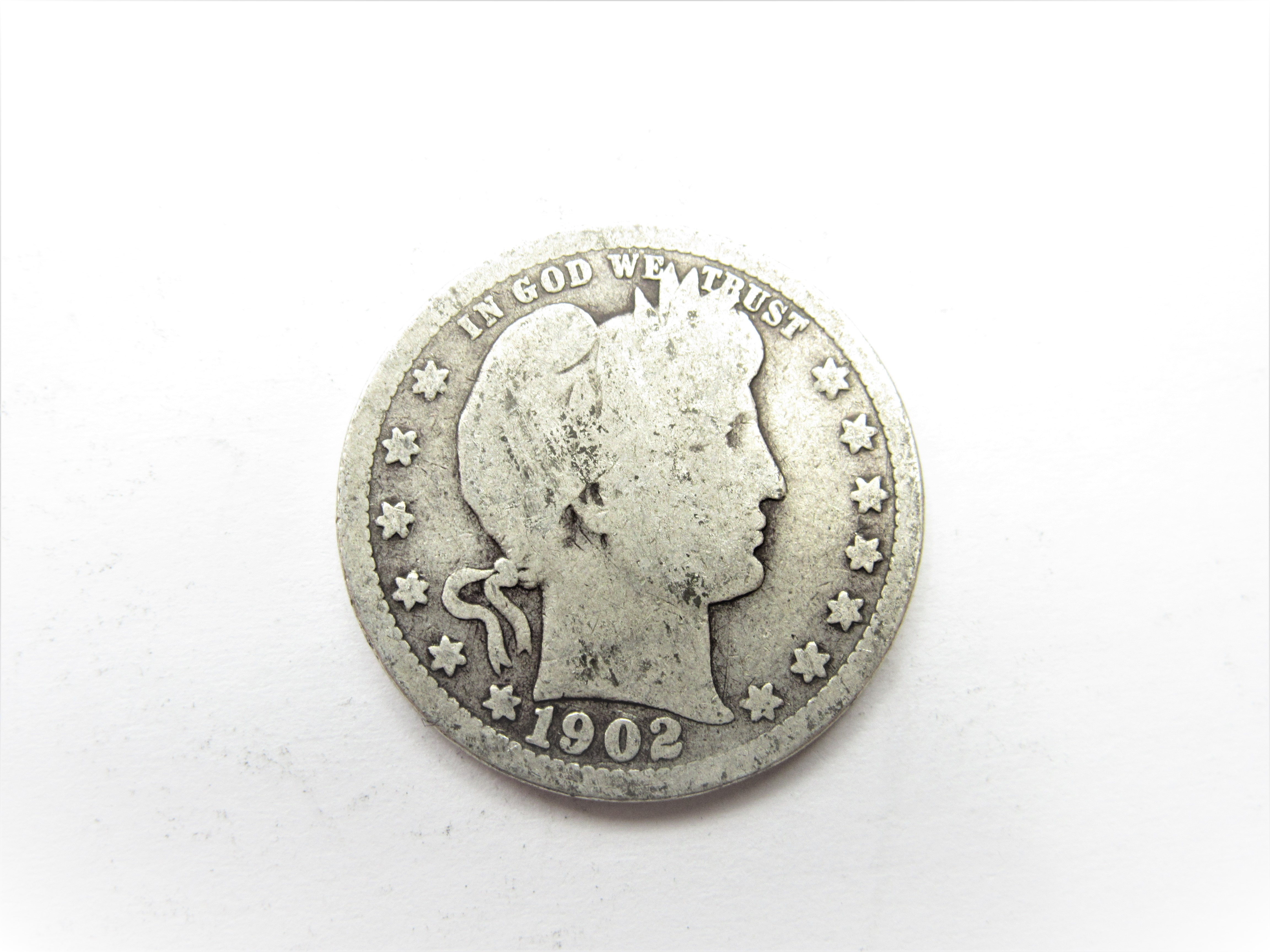 90% Silver 1902-P Barber Quarter (82) | Property Room