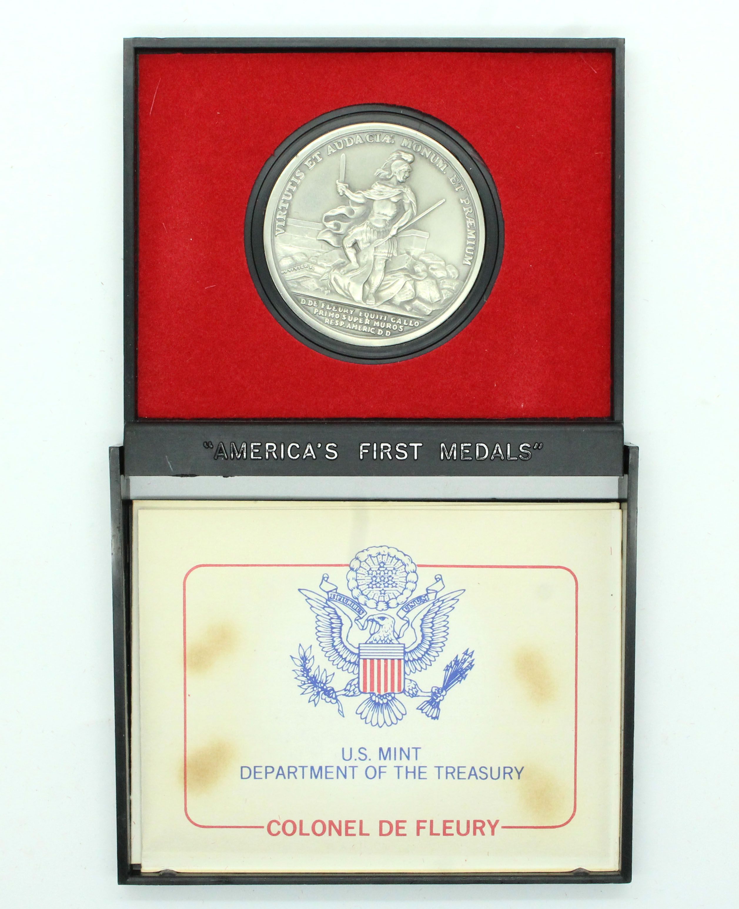 "America's First Medals" Colonel De Fleury Pewter Medal | Property Room