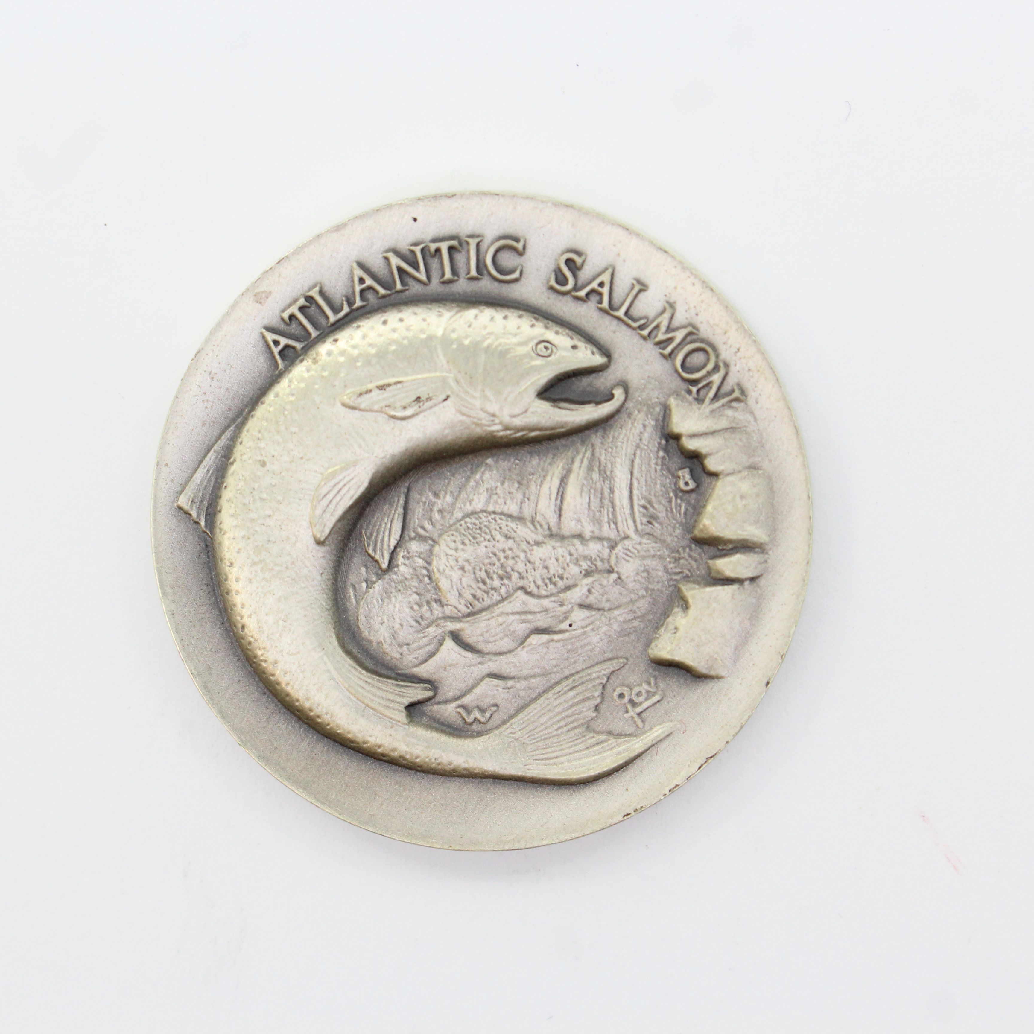 Atlantic Salmon High Relief 35.15g Sterling Silver Medal Wittnauer Mint ...