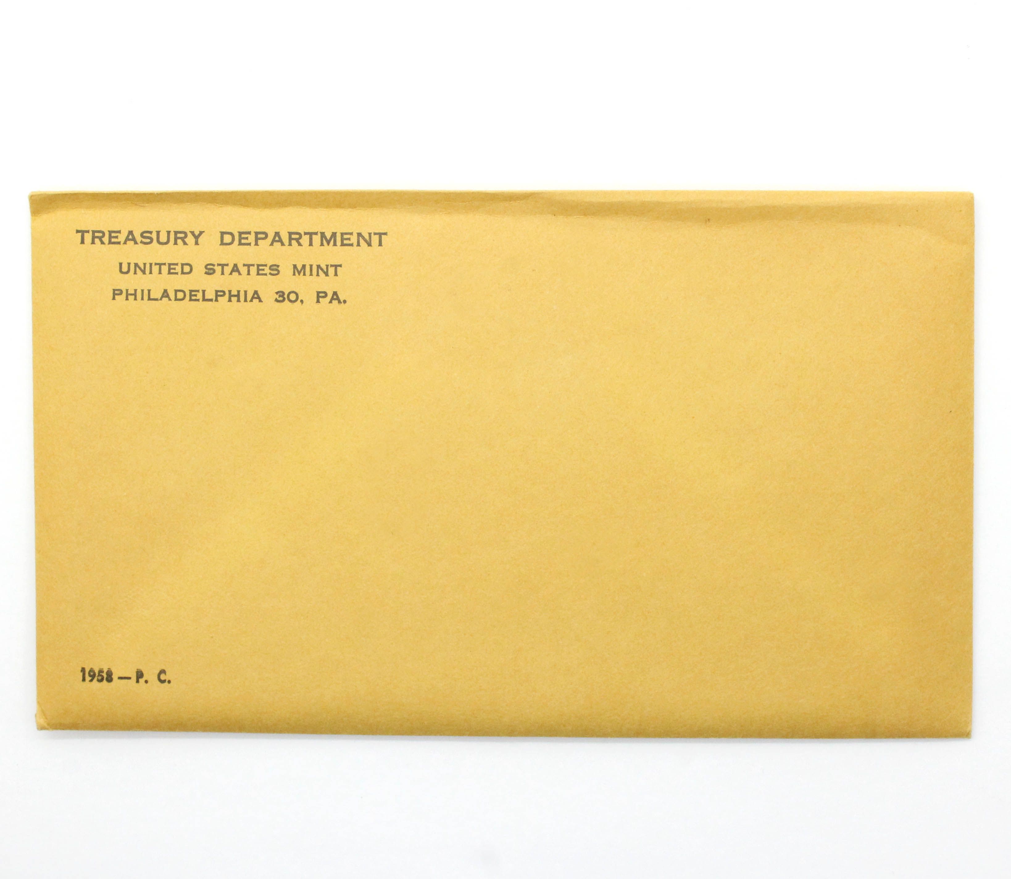 Better Date 1958 Silver Unopened (Envelope Still Sealed) U.S. Proof Set ...