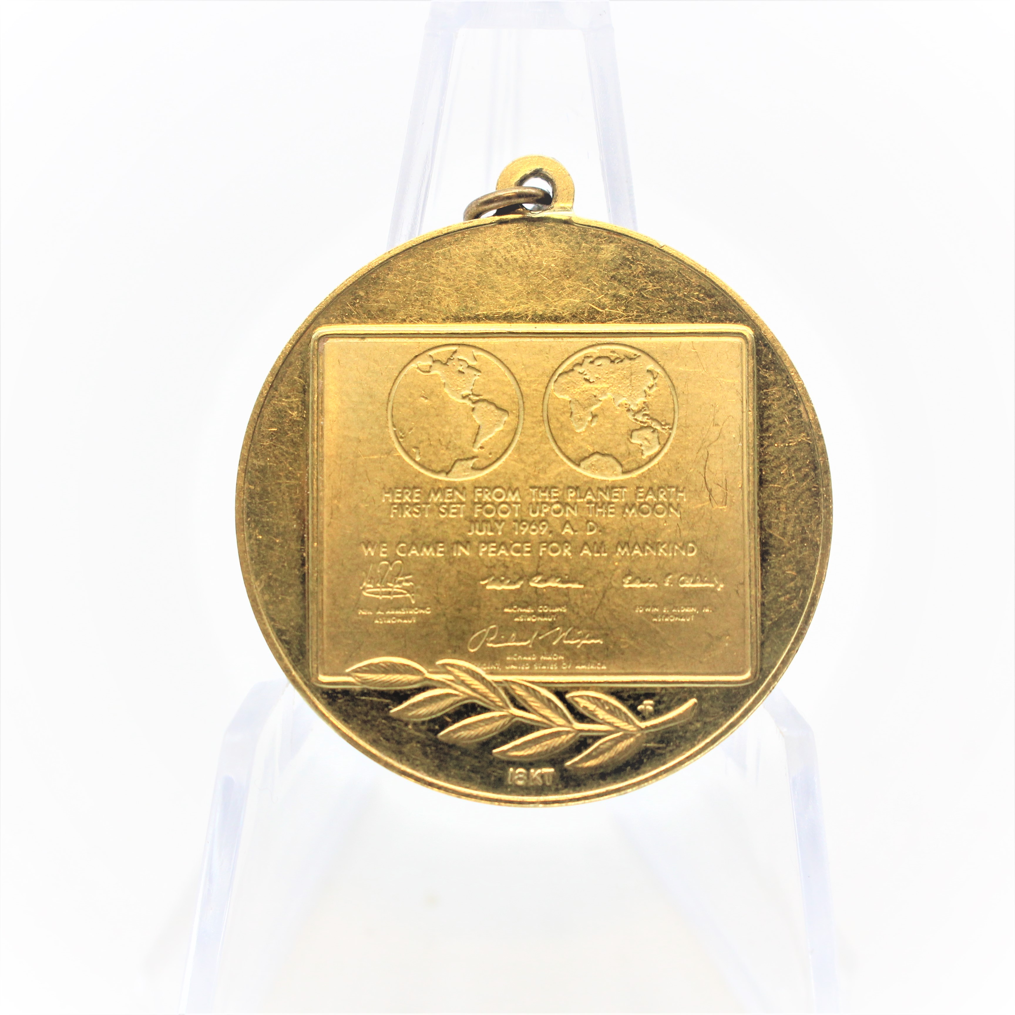 Gold Moon Medal Comemmorative Coin with Bezel .3907 AGW (1) | Property Room