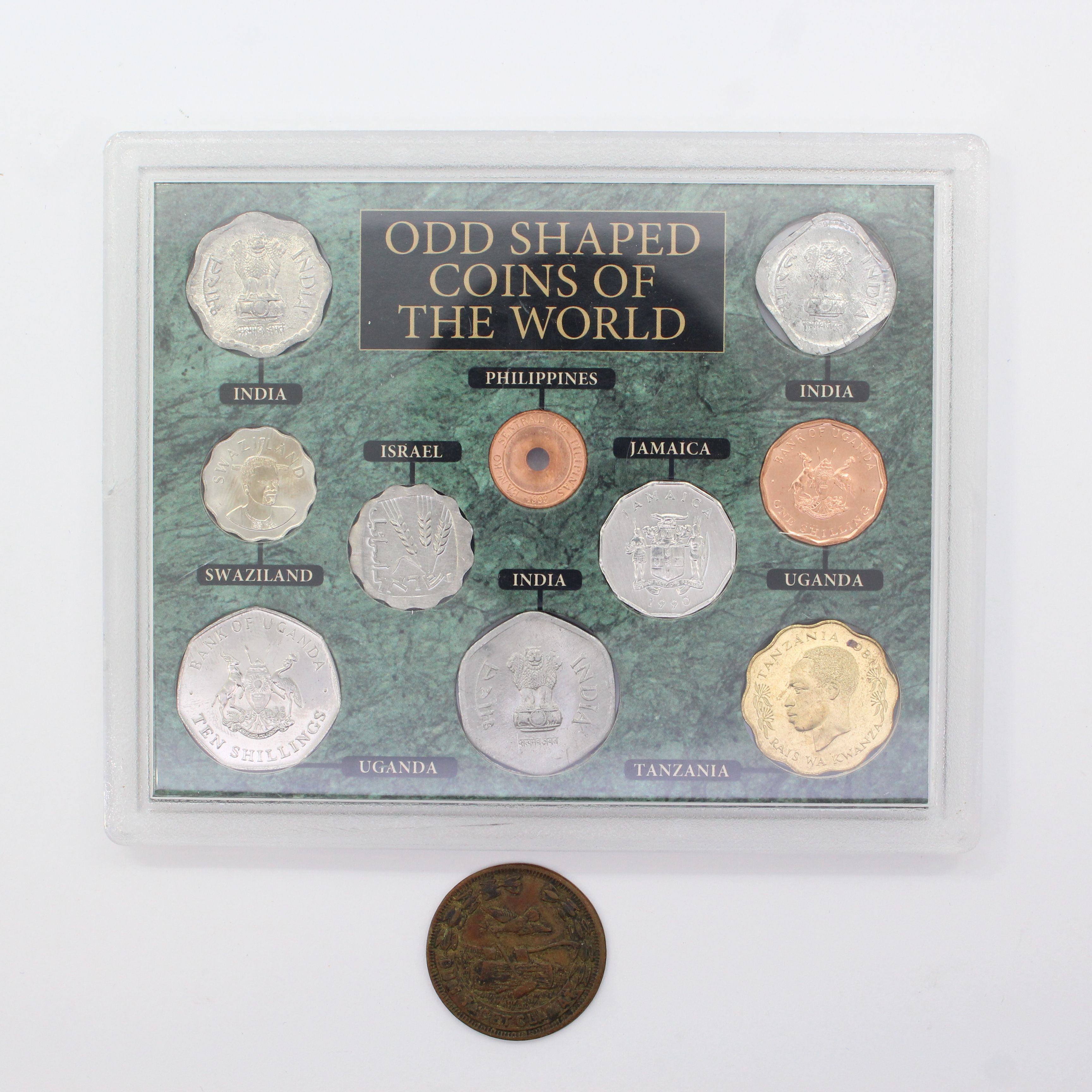 Odd Shaped Coins of the World Set + Woodmen of the World Vintage One ...