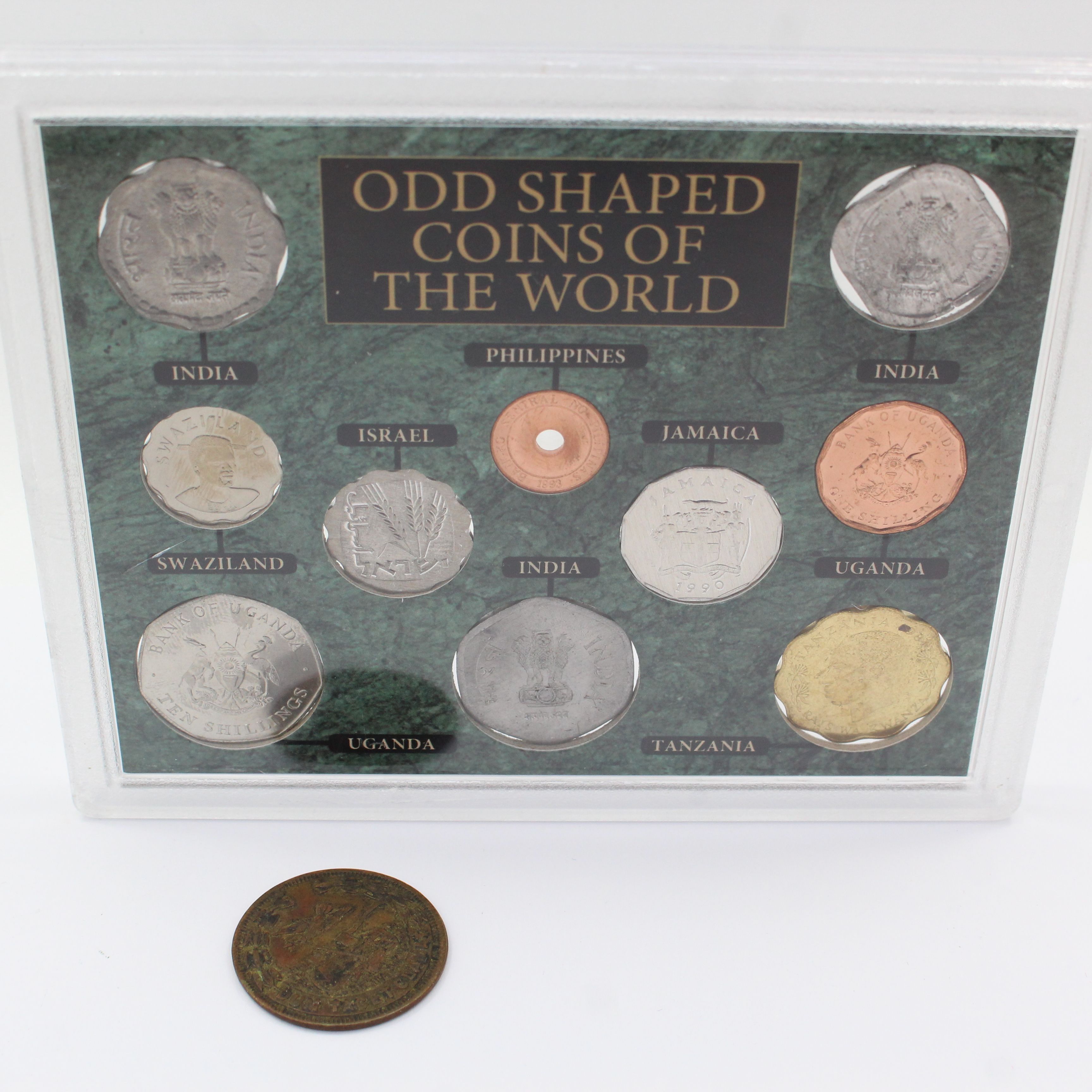 Odd Shaped Coins of the World Set + Woodmen of the World Vintage One ...