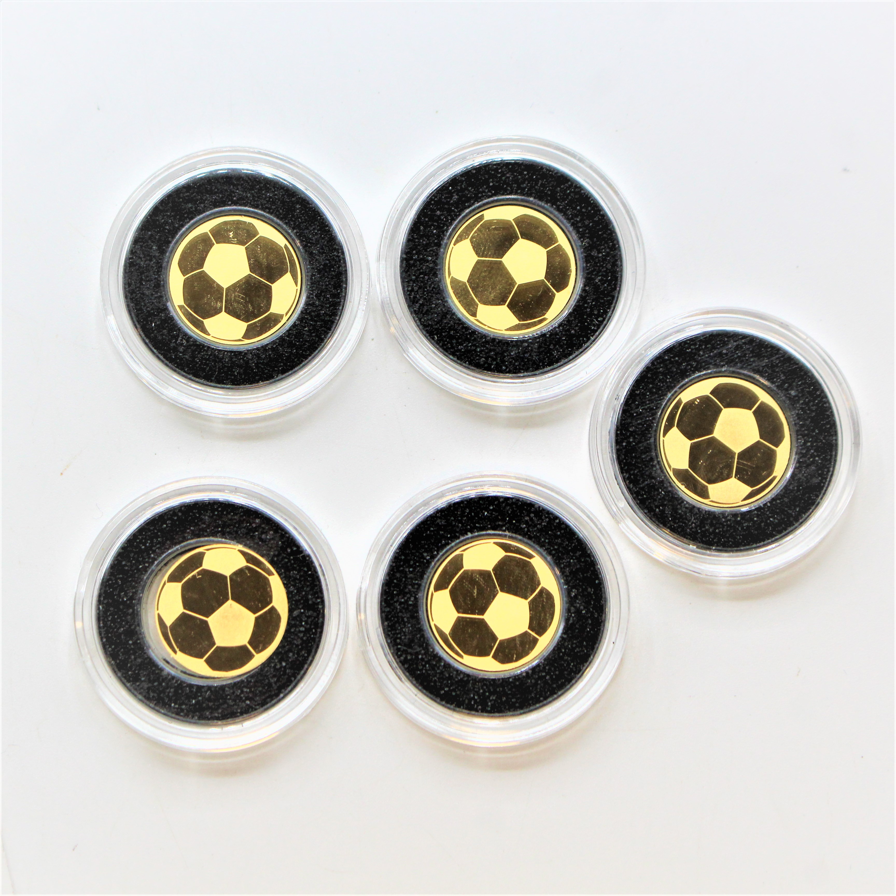 ONE Mini Gold Coin Soccer Ball Shaped Palau | Property Room