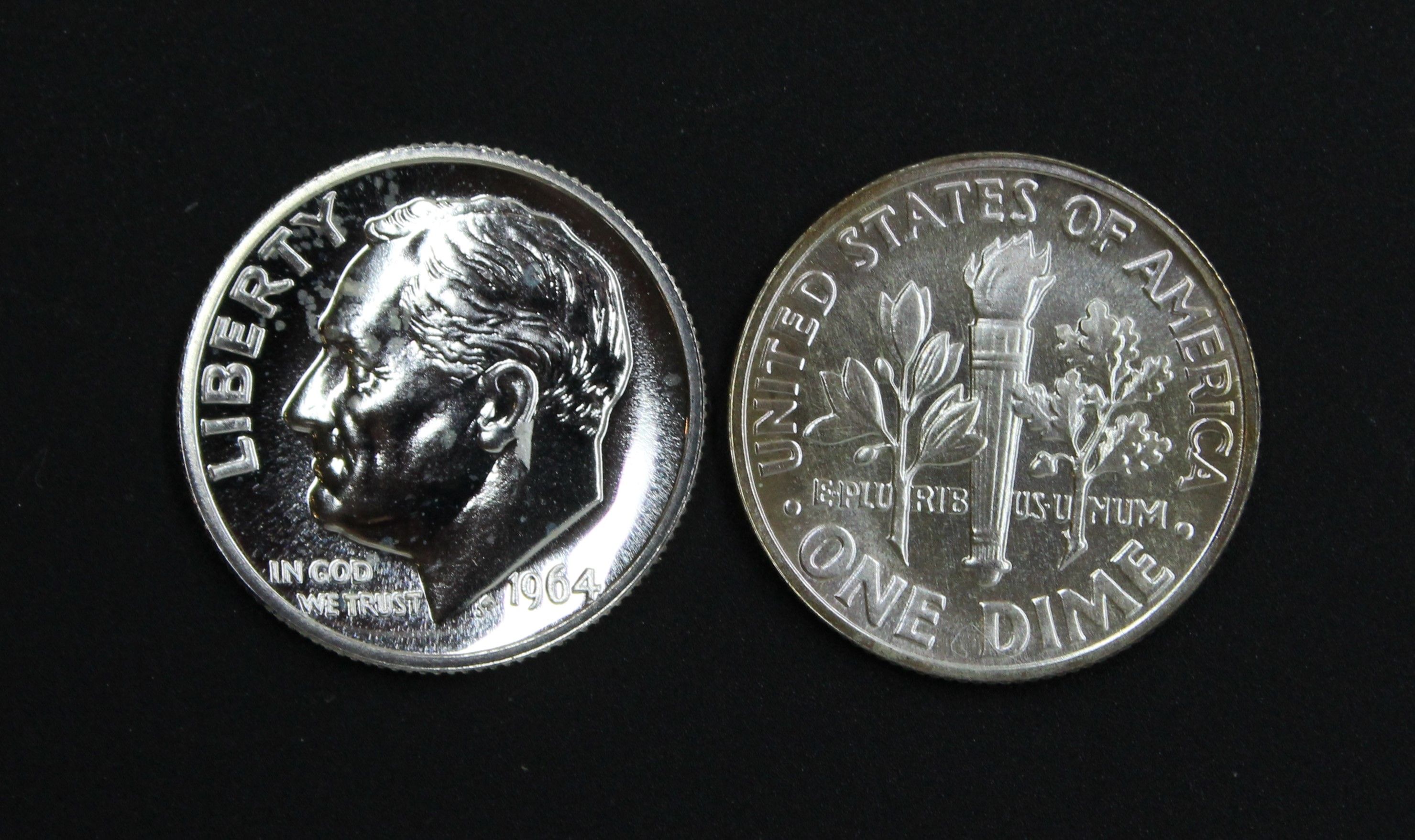 Pair of 1964 FDR 90% Silver Proof Dimes | Property Room