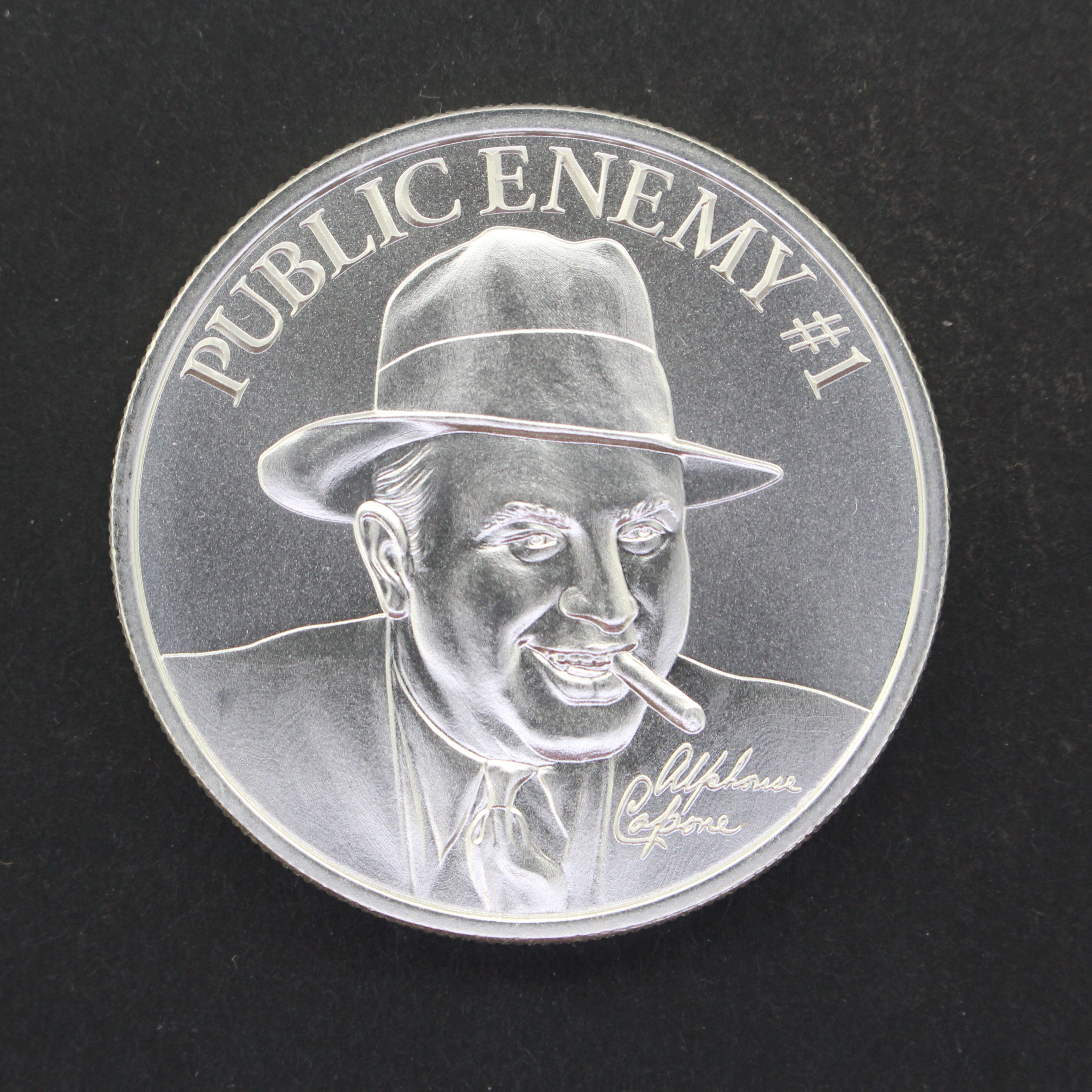 Public Enemy #1 Al Capone 1 oz .999 Fine Silver Round | Property Room