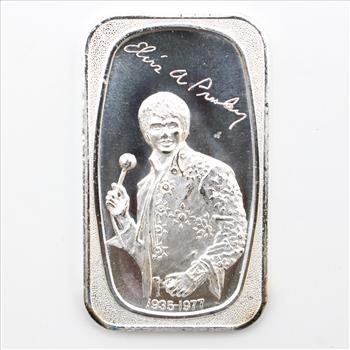 1 Troy oz .999 Fine Silver Bar Elvis Presley Dahlonega Mint (77 ...