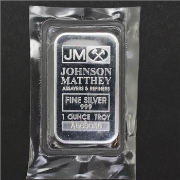 1 Troy oz 999 Fine Silver Bar JM Assayers & Refiners | Property Room