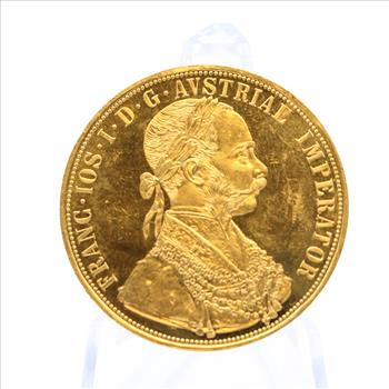 1915 Fine Gold Austrian 4 Ducat Coin (5) | Property Room