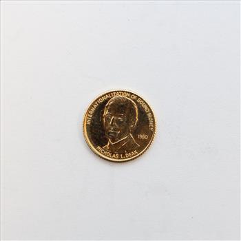 1980 1/20th Oz Pure Gold Nicholas L. Deak Commemorative (t) | Property Room