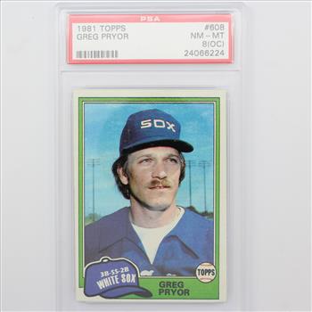 1981 Topps Greg Pryor White Sox PSA NM - MT 8 (OC) 24066224 | Property Room