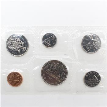 1981 Uncirculated Canadian Mint 6 Coin Set | Property Room