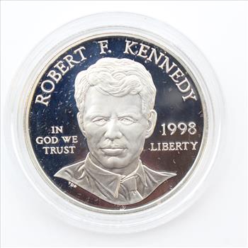 1998-S 1oz Silver Commemorative $1 Robert F. Kennedy Proof Coin (017 ...