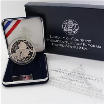 2000 Library of Congress Proof Silver Dollar Commemorative | Property Room
