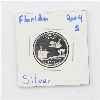 2004-S Silver Proof Florida State Quarter Dollar | Property Room