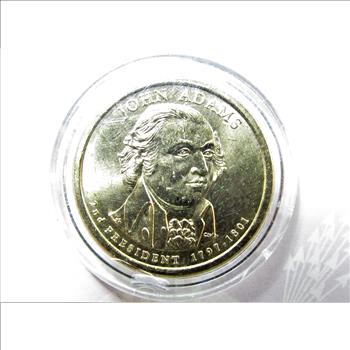 2007 $1 President Adams Coin Grade A Never Circulated w/ COA (006 ...