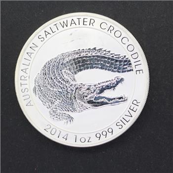 2014 1 oz .999 Silver Australian Saltwater Crocodile $1 Coin | Property Room
