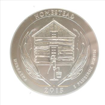 2015 5oz Silver Oversized Homestead America the Beautiful W/ Box and ...