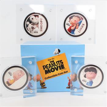 2015 Peanuts Silver Collectible Coin Set 65th Anniv. - Snoopy, Charlie ...