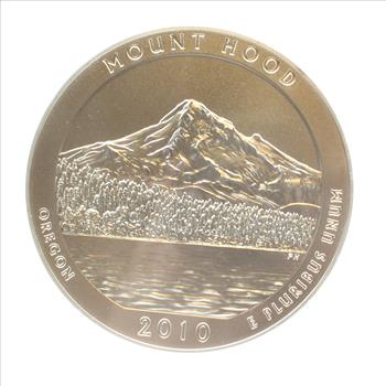 2016 5oz Silver Oversized Mount Hood America the Beautiful W/ Box and ...