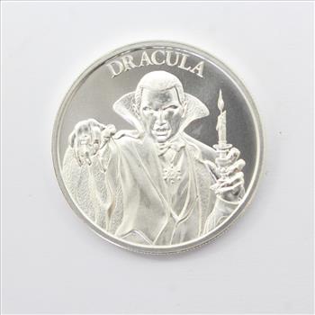 2020 1 Oz. Fine Silver High Relief Round - Dracula - Intaglio Mint ...