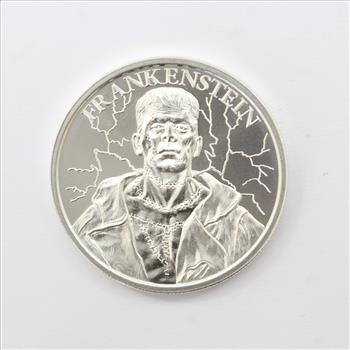 2020 1 Oz. Fine Silver High Relief Round - Frankenstein - Intaglio Mint ...