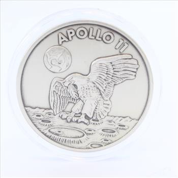 Apollo 11 Robbins Medal 1-oz Silver-Plated Copper Antiqued 50th ...
