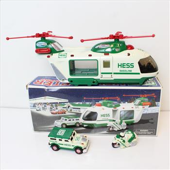 Hess Model Helicopter with Motorcycle and Cruise, New in Original Box ...