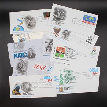 Lot of 15 Aerogramme Via Airmail First Day of Issue Stamp Envelopes ...