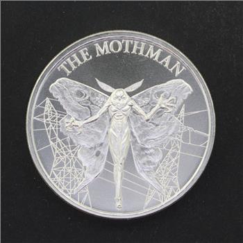 The Mothman 1 Troy Oz .999 Fine Silver High Relief Folklore Series ...