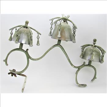 Vintage Metal Triple Bell Wall Décor | Property Room
