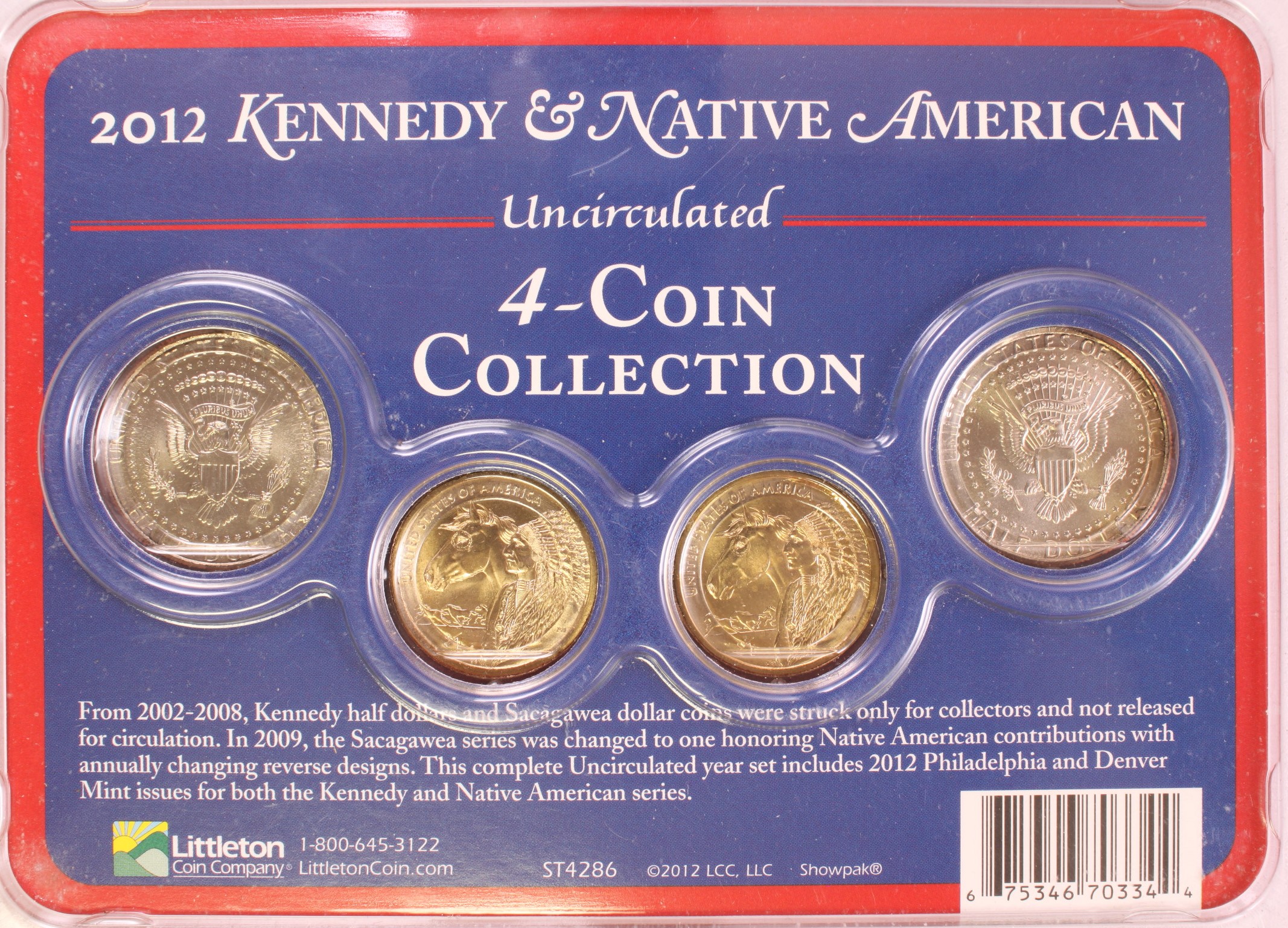 2012 US Uncirculated Kennedy and Native American Special Collector's ...