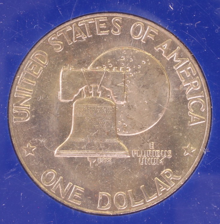 1776-1976 US Bicentennial Eisenhower Silver Dollar $1 "With the Bullish ...