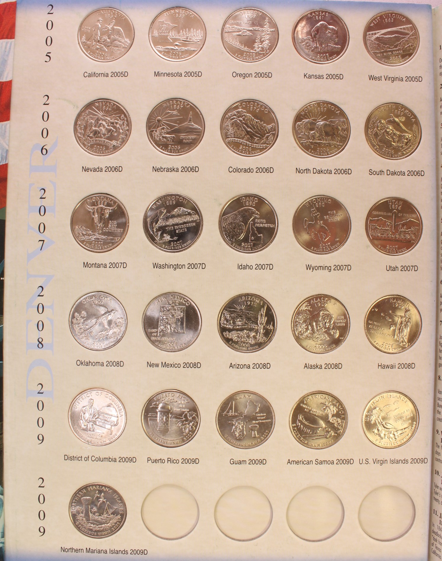 1999-2009 State Series US Quarters P and D Mints Complete Set with ...
