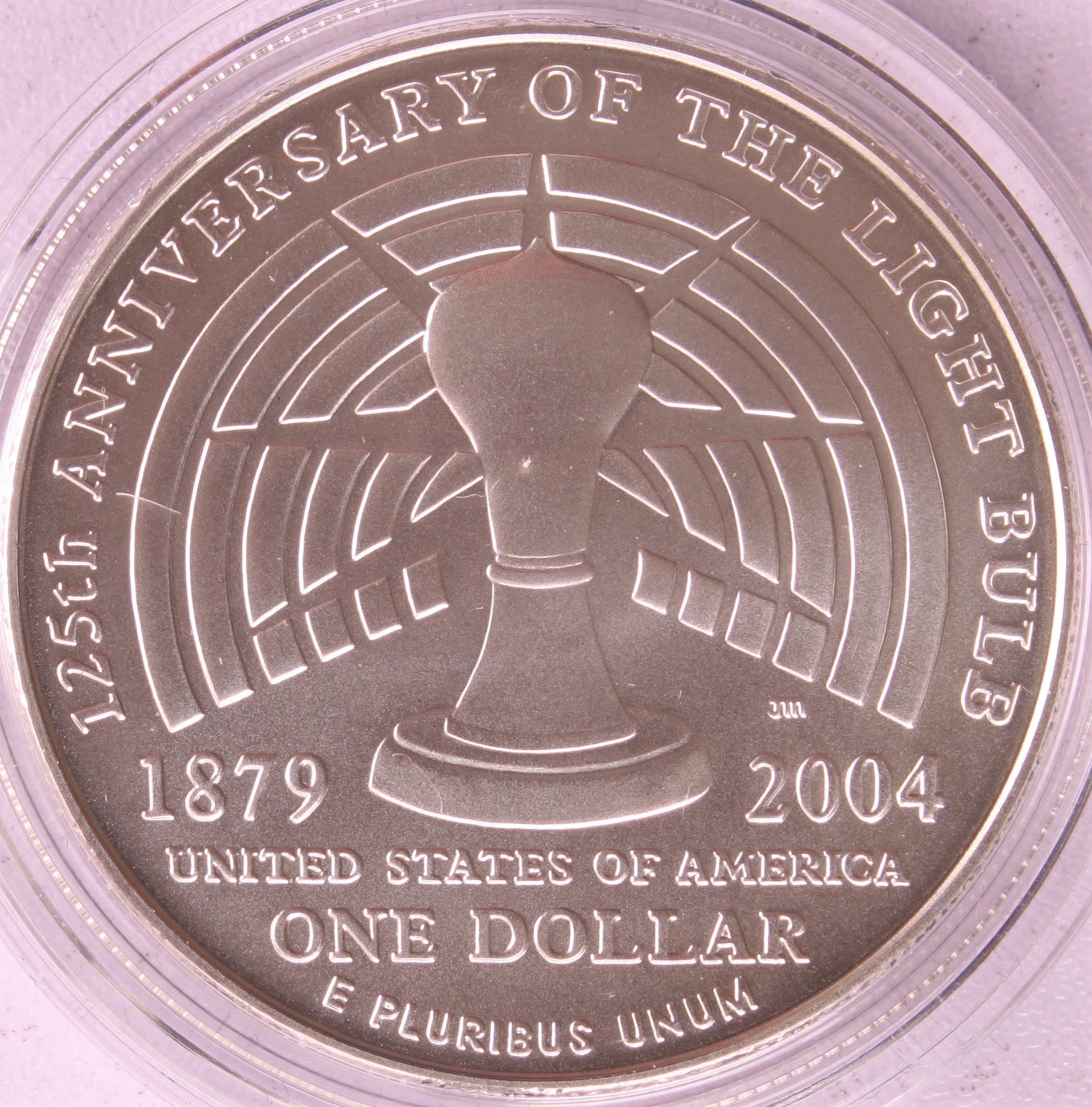 2004 US Mint Silver Thomas Alva Edison Commemorative Coin Silver Dollar ...