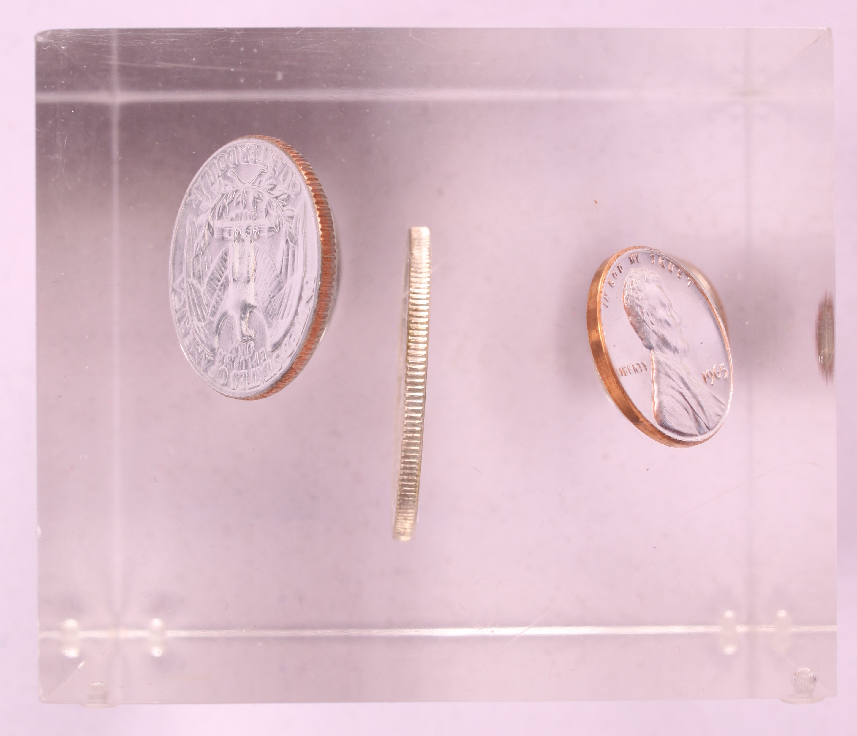 1965 US Resin Encased Five Coin Set | Property Room