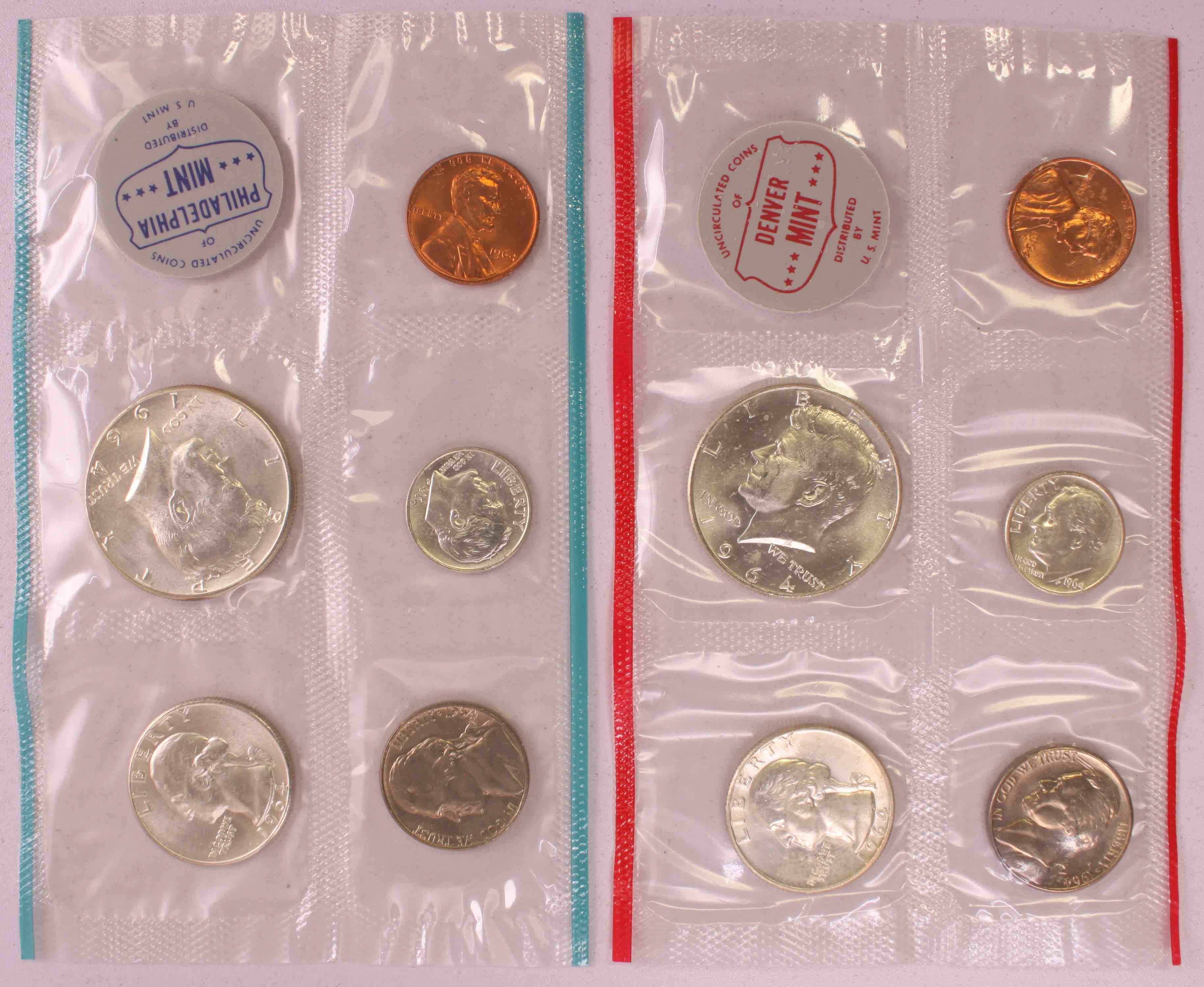 1964 US Mint Set Philadelphia and Denver Coin Mint Set | Property Room