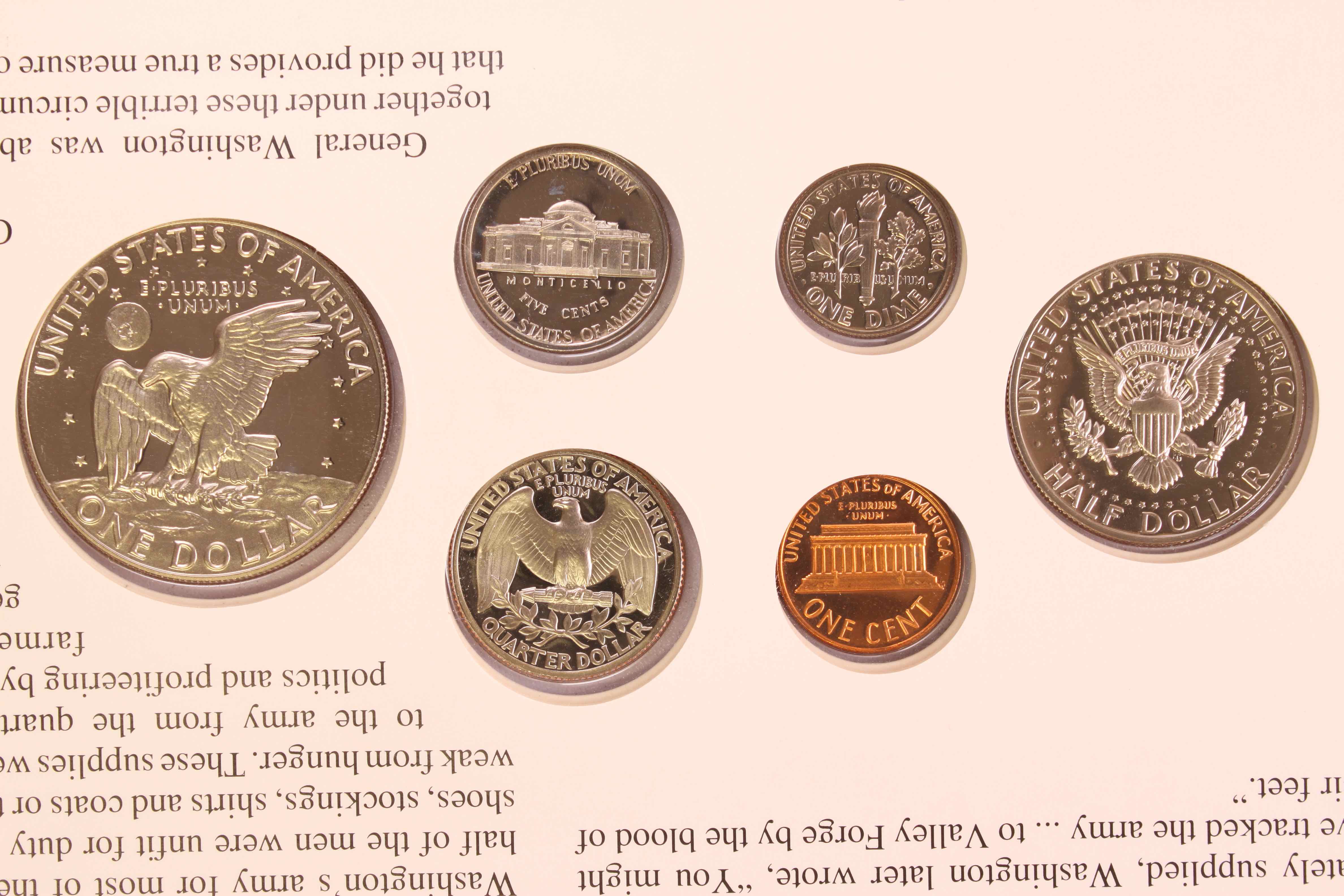 1977 US George Washington at Valley Forge Complete Coin and Stamp Set ...