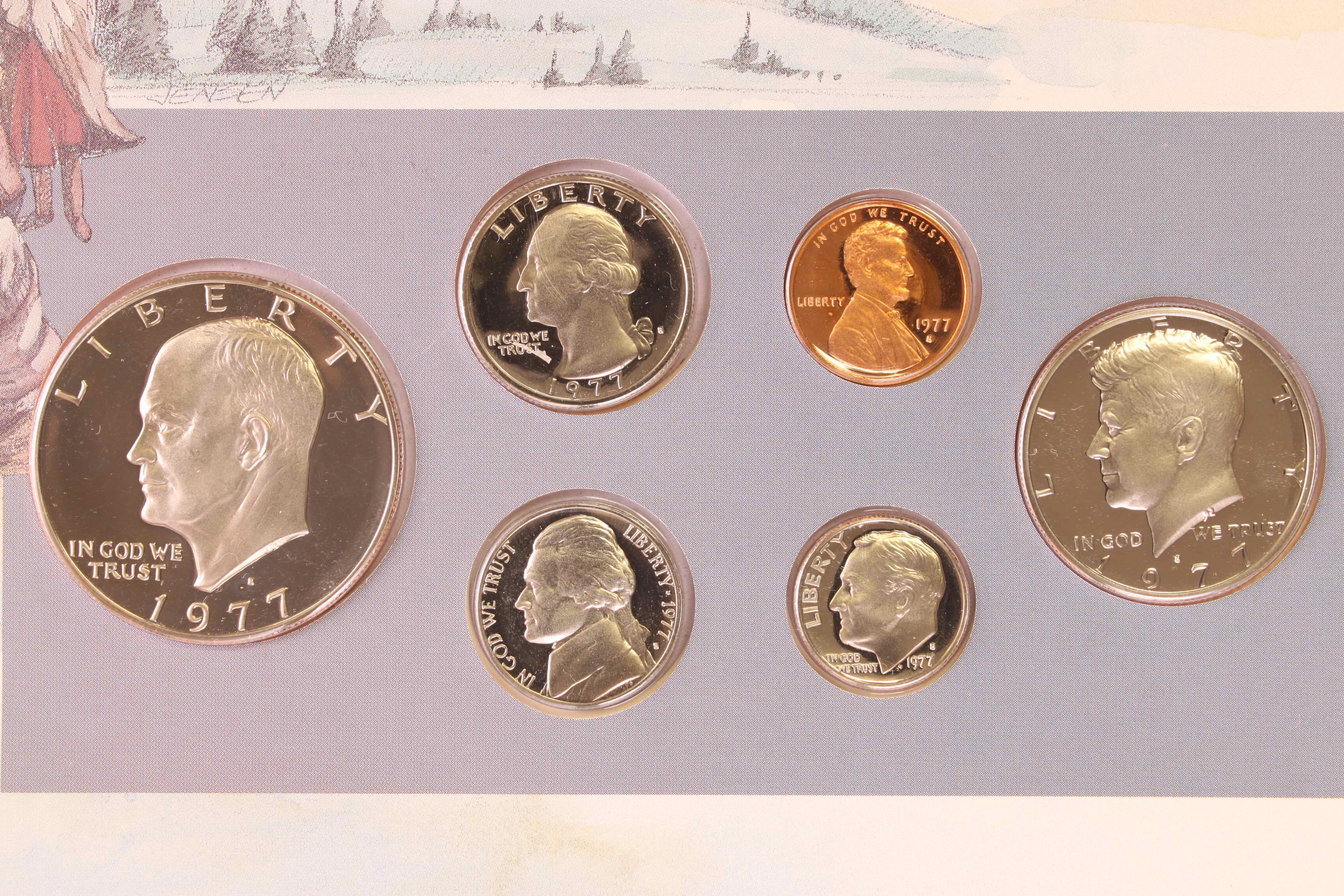 1977 US George Washington at Valley Forge Complete Coin and Stamp Set ...