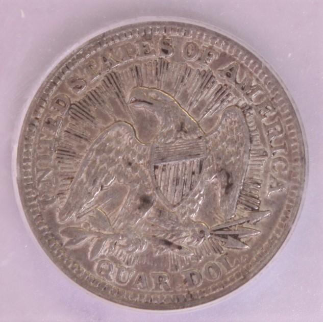 1853 US Silver Liberty Seated Quarter Dollar Arrows and Rays EF40 ...