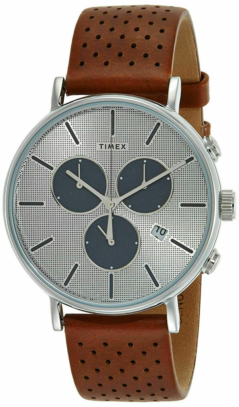 Timex Men's TW2R79900 Fairfield 41mm Gray Dial Leather Watch | Property ...