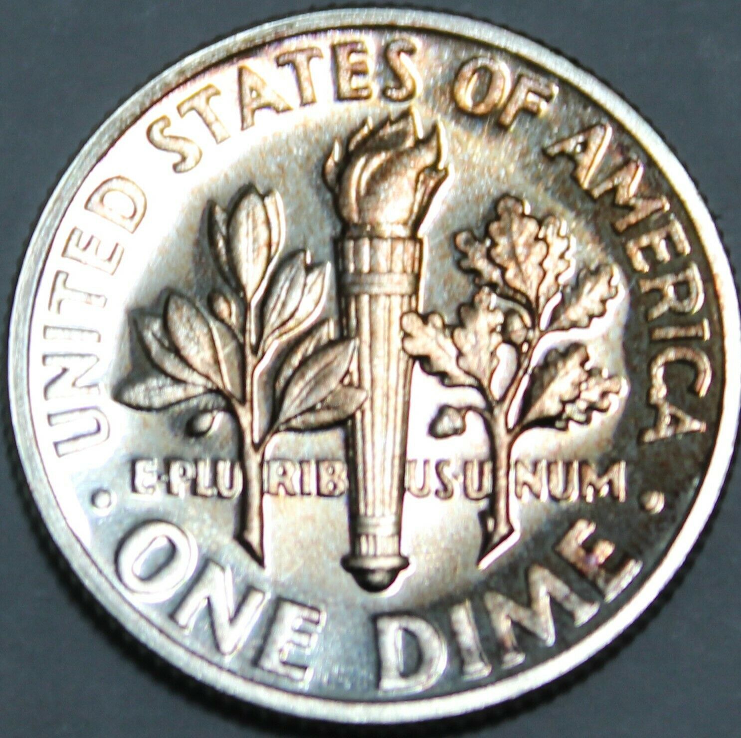 1962 Silver Proof Dime - Orange Toning | Property Room