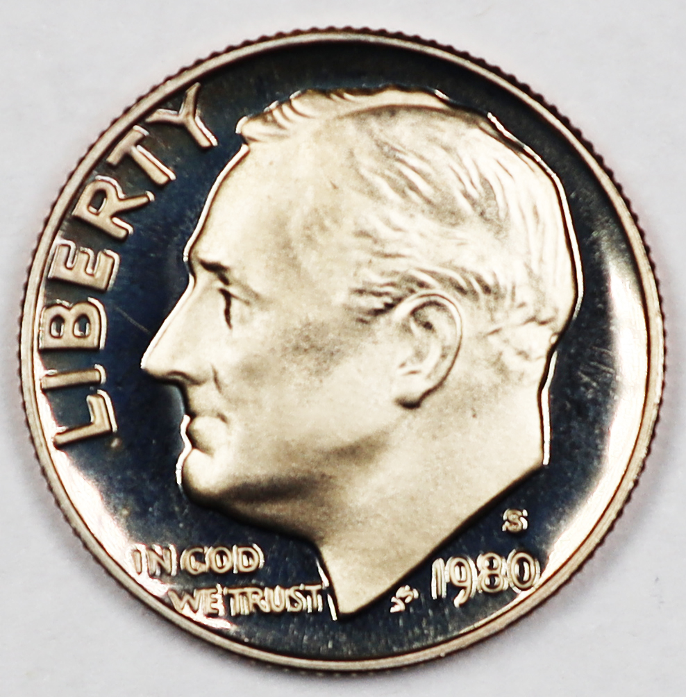 1980-S Gem Proof Deep Cameo Roosevelt Dime | Property Room