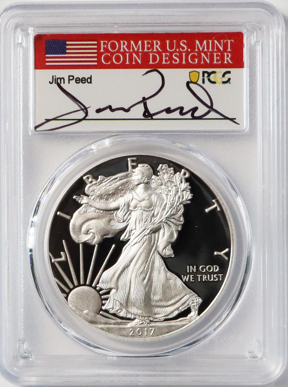 Jim Peed Signed 2017 [2020]-W PR70 Deep Cameo Silver Eagle - 2020 Mint ...