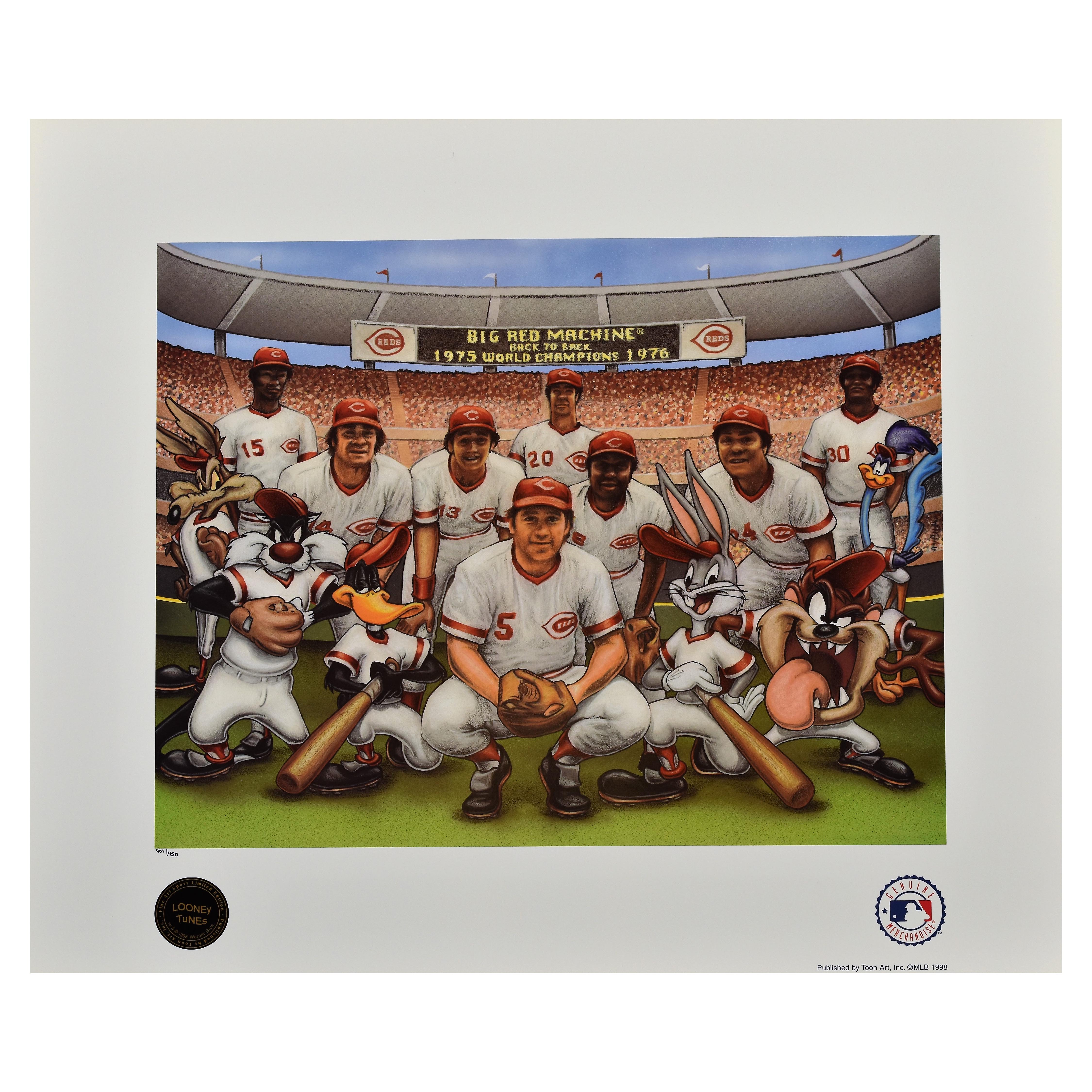 1976 Big Red Machine - Licensed Looney Tunes Lithograph | Property Room