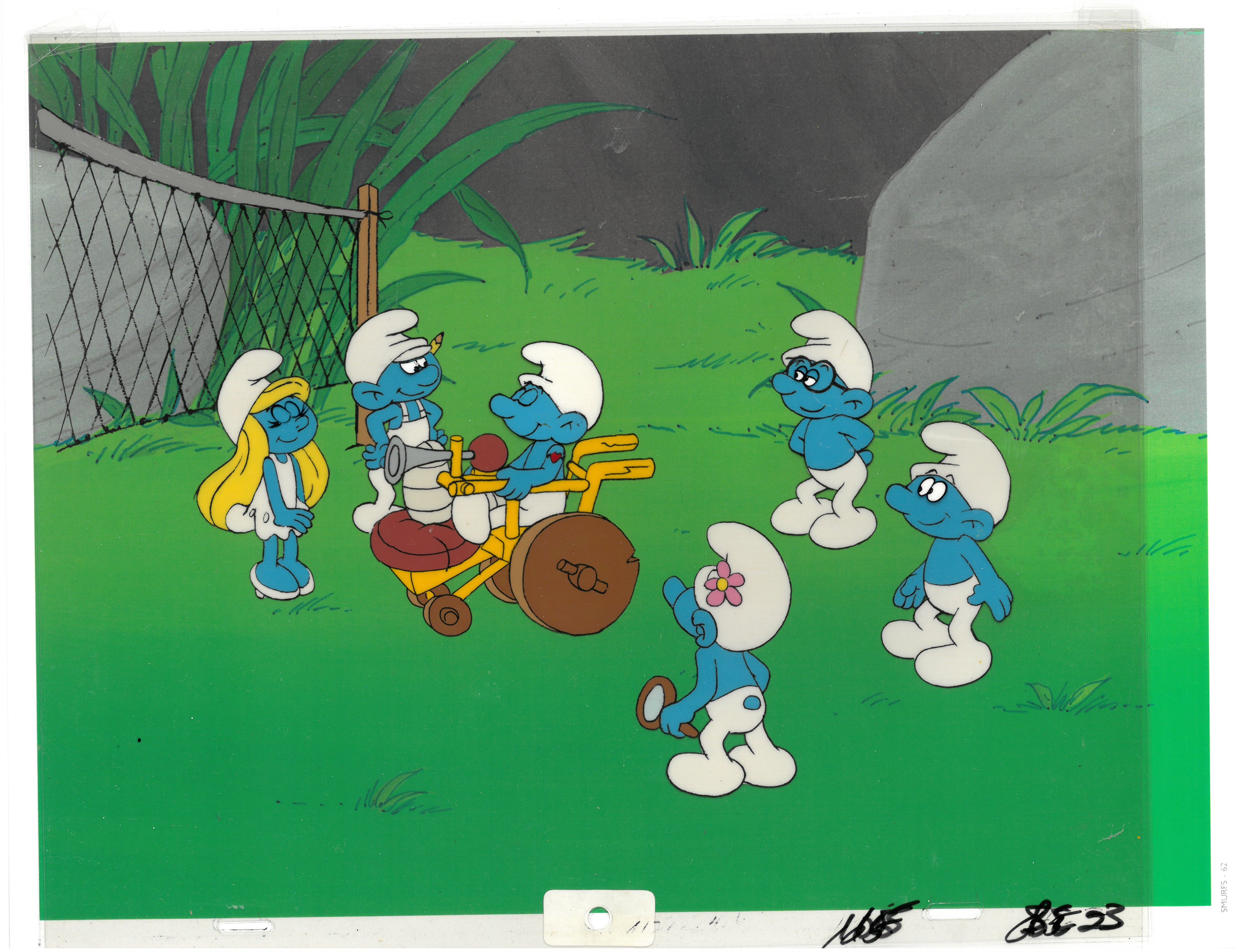 Six Smurfs -Original Production Cel from the Smurfs | Property Room
