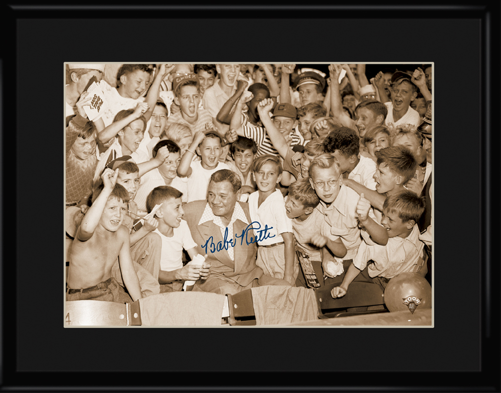 Babe Ruth with the Kids - Archival Lithograph | Property Room
