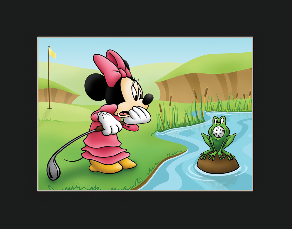 Minnie Mouse - Matted Golf Lithograph | Property Room