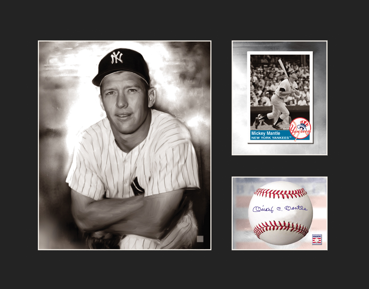Mickey Mantle - Limited Edition Lithograph with Facsimile Signature ...
