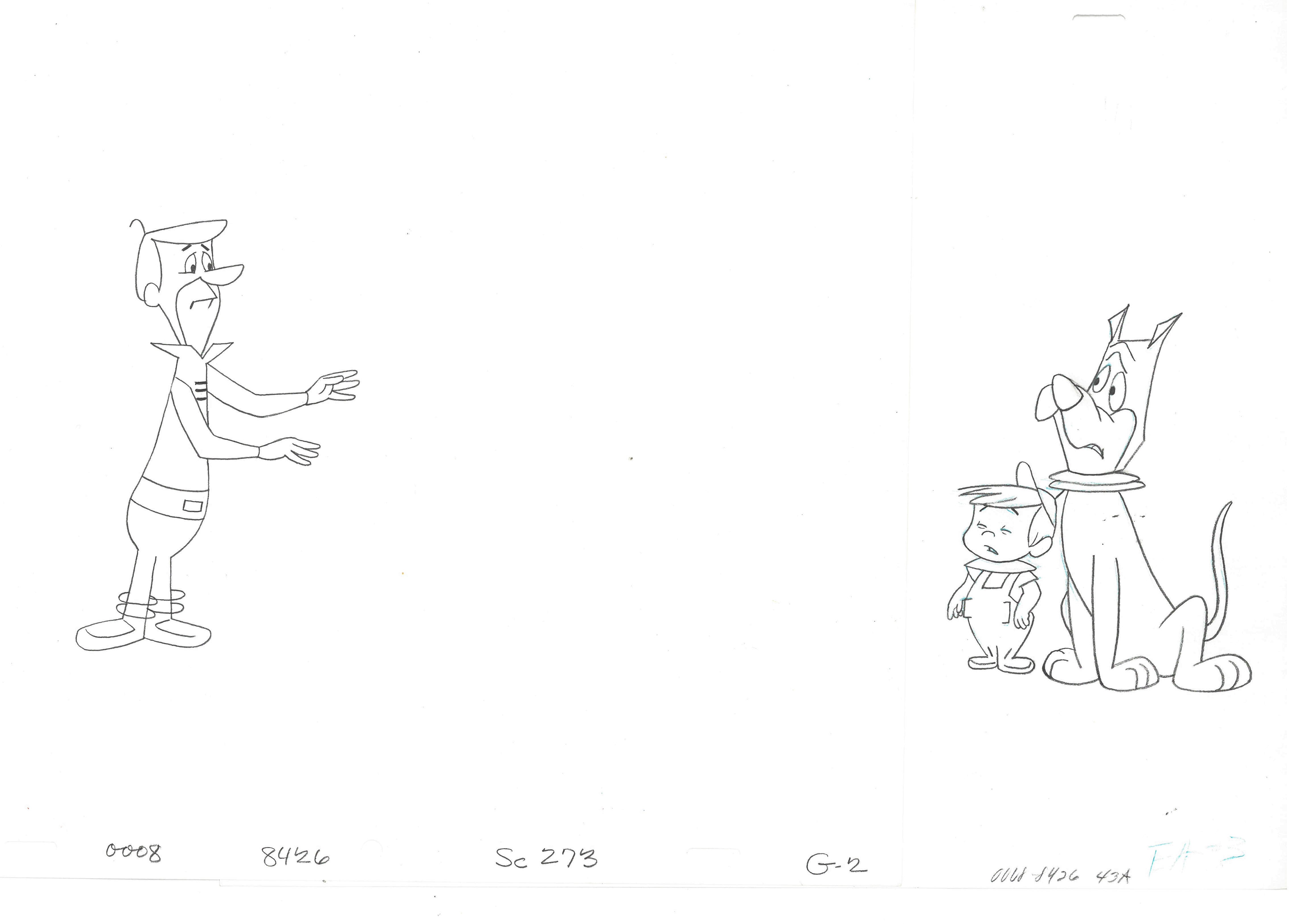 The Jetsons - Original Production Drawings - George, Astro and Elroy ...